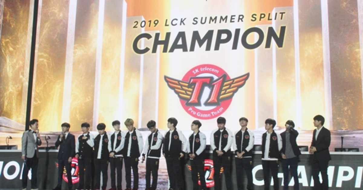 SK텔레콤 T1, V8..LCK 8회 우승 '금자탑'