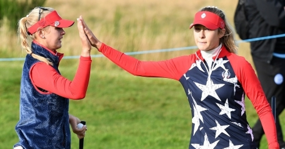 코다 자매 앞세운 미국, 3회 연속 우승하나..8대8로 팽팽 [LPGA솔하임컵]