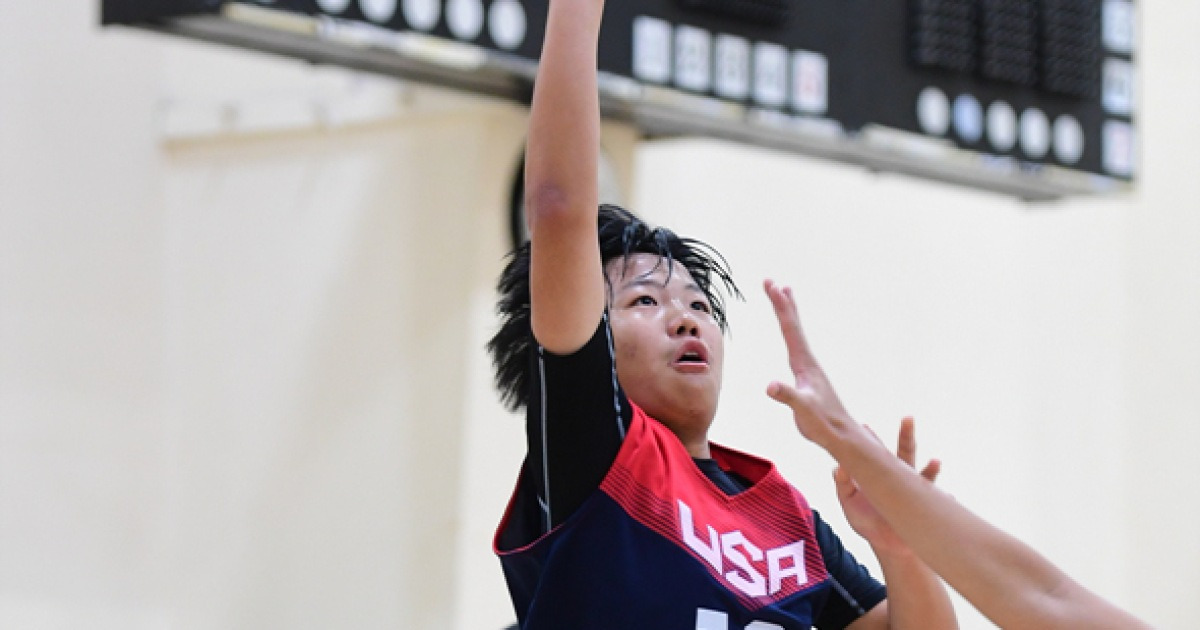 [JB포토] '2019 KBL 스쿨리그' 해연중 서기정 '감각적인 슛이다'