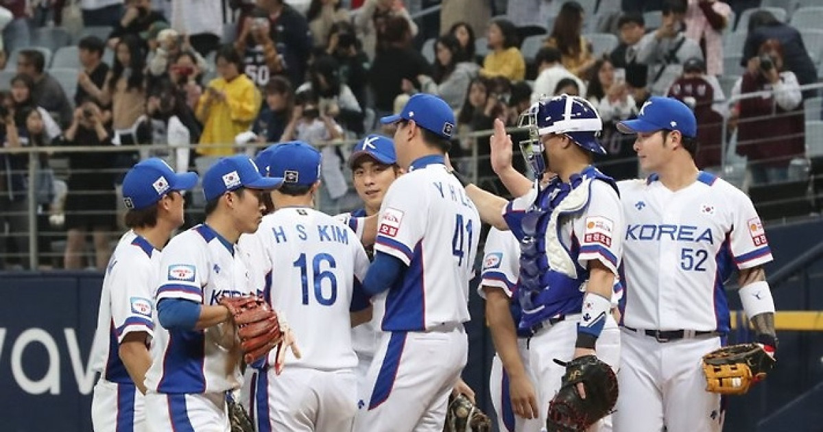 2019 WBSC 프리미어 12 평가전 '한국 승리'