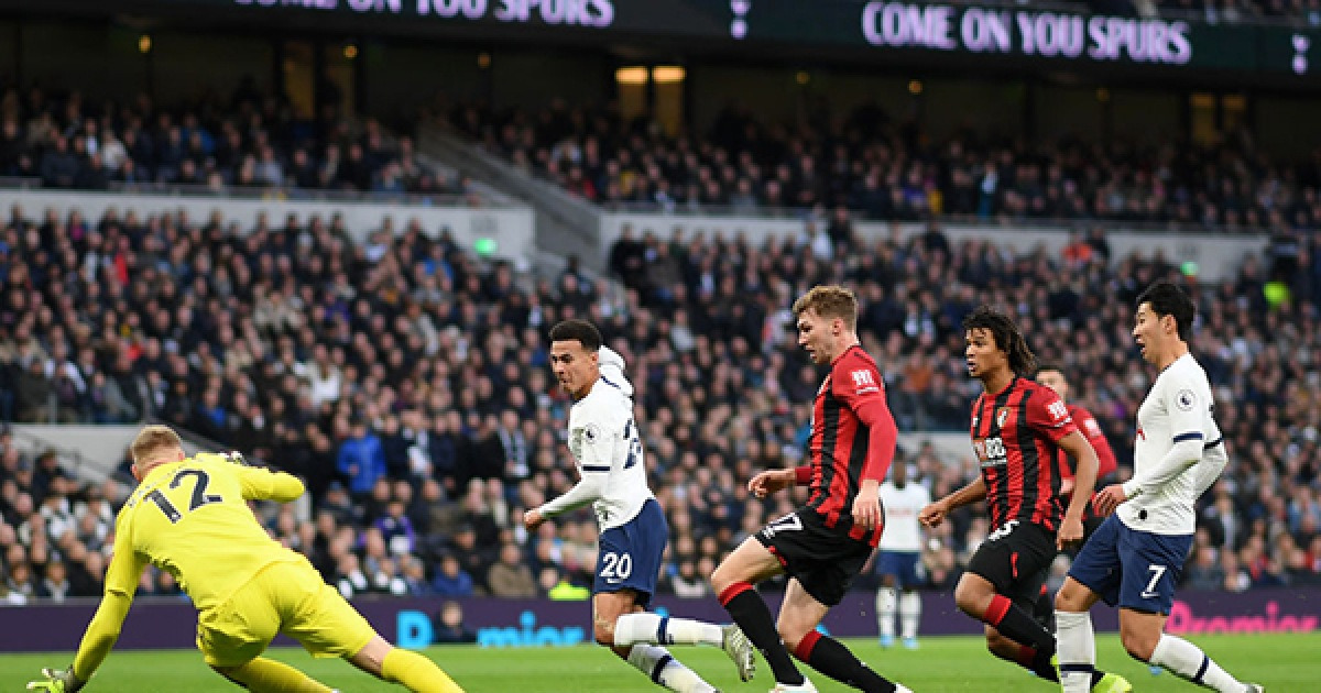 [EPL 14R] '손흥민 5호 도움' 토트넘, 본머스에 1-0 리드 (전반 종료)