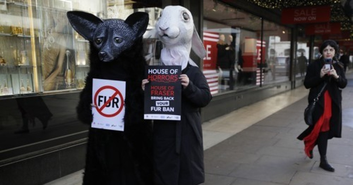 Britain Anti Fur Protest