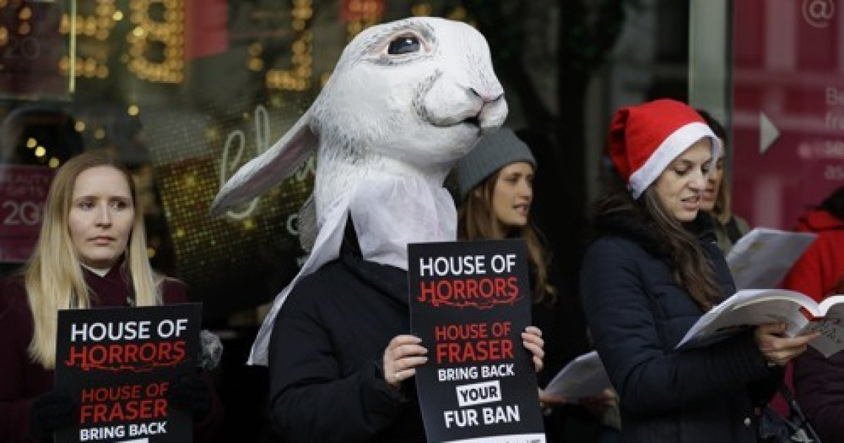 Britain Anti Fur Protest