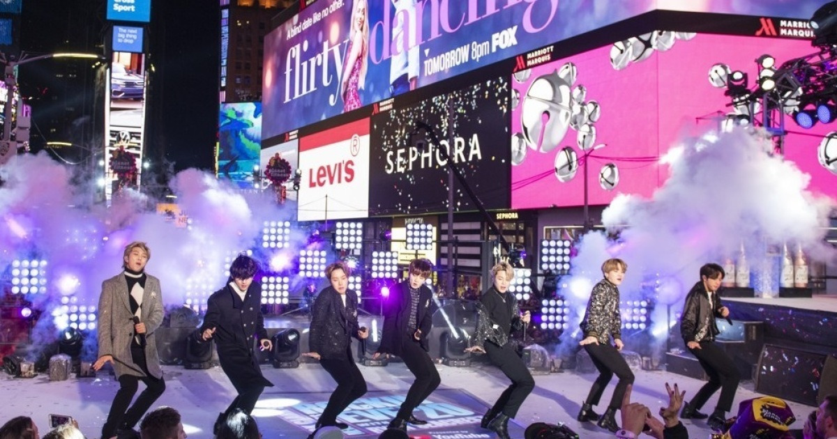 BTS perform at Times Square on New Year's eve