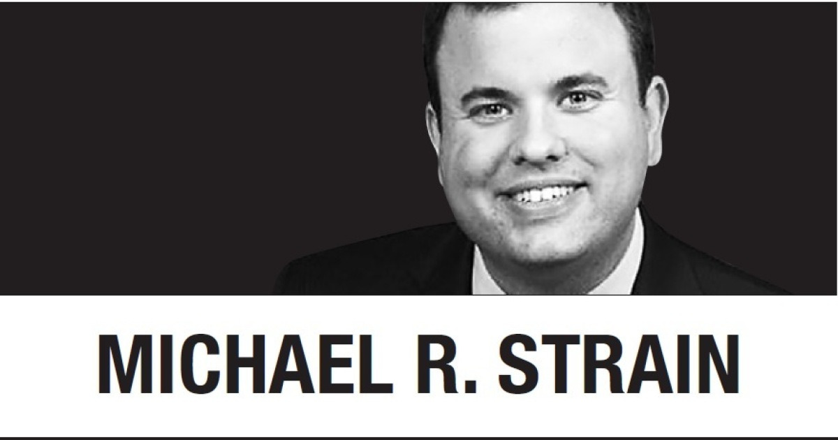 [Michael R. Strain] Wages are based more on productivity, less on ...