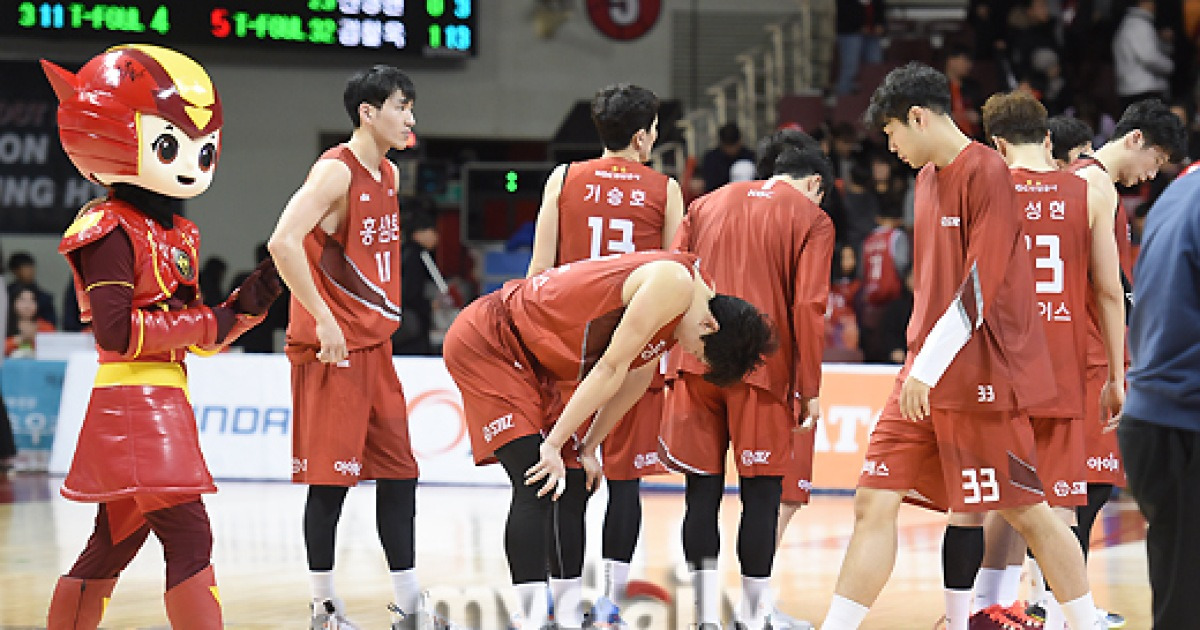 [MD포토] 안양KGC '홈 경기 패하며 공동 선두 복귀 실패'