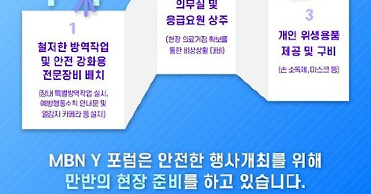 [MBN Y 포럼 2020] 신종 코로나바이러스 확산 방지 위해 최고 수준 방역 대비