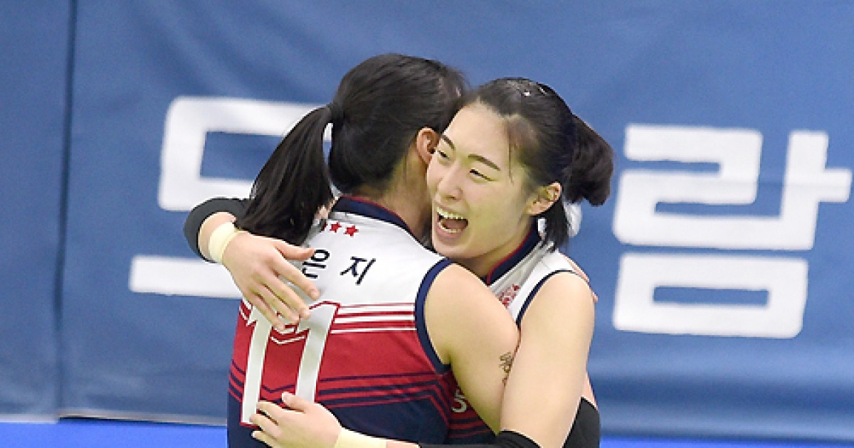 [MD포토] KGC인삼공사 '1세트 이겼어'