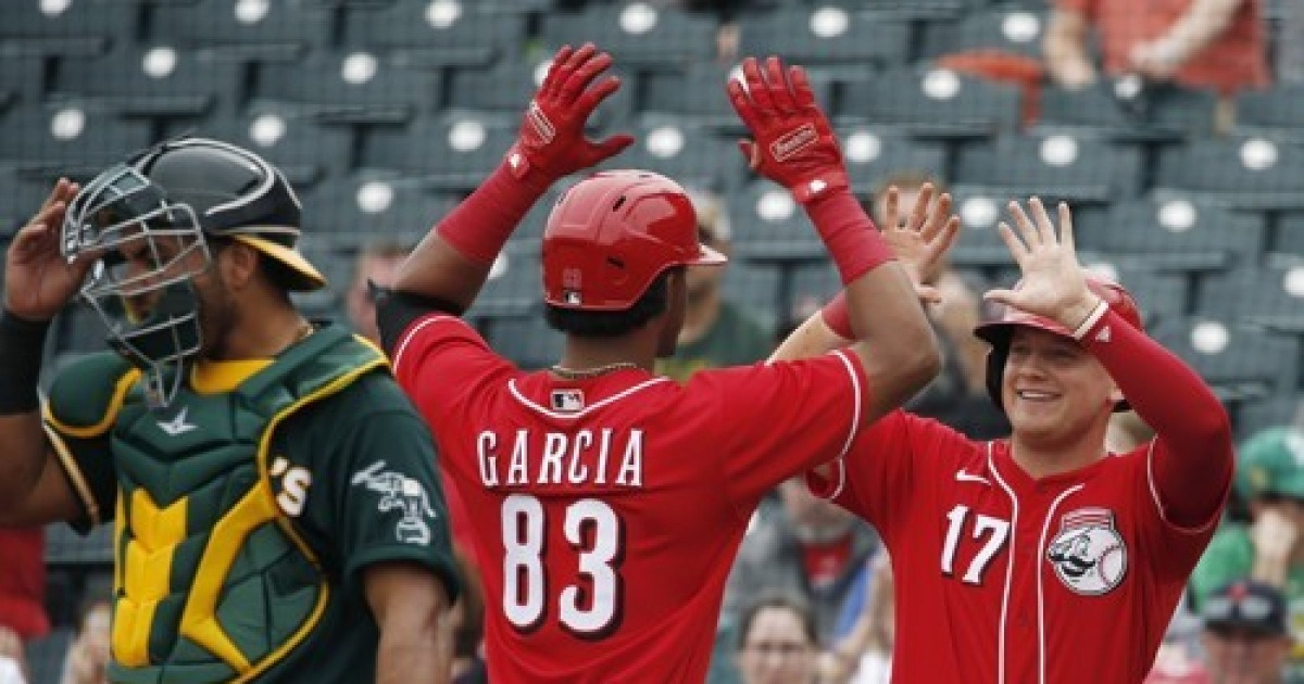 Athletics Reds Spring Baseball