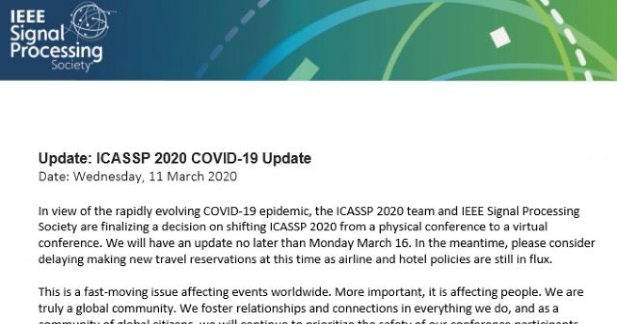 3천여명 참여 세계적 AI행사 'ICASSP 2020'도 온라인으로 열린다