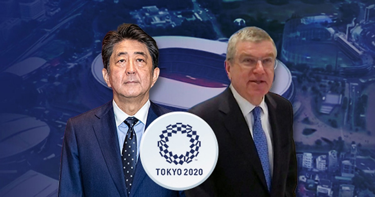 아베-바흐 IOC위원장, 전화회담.."도쿄올림픽 1년 연기에 의견 일치"