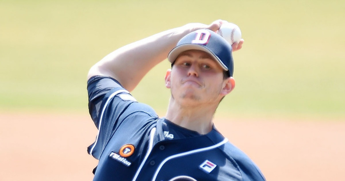 '최고 153km/h' 플렉센, 3이닝 2K 무실점