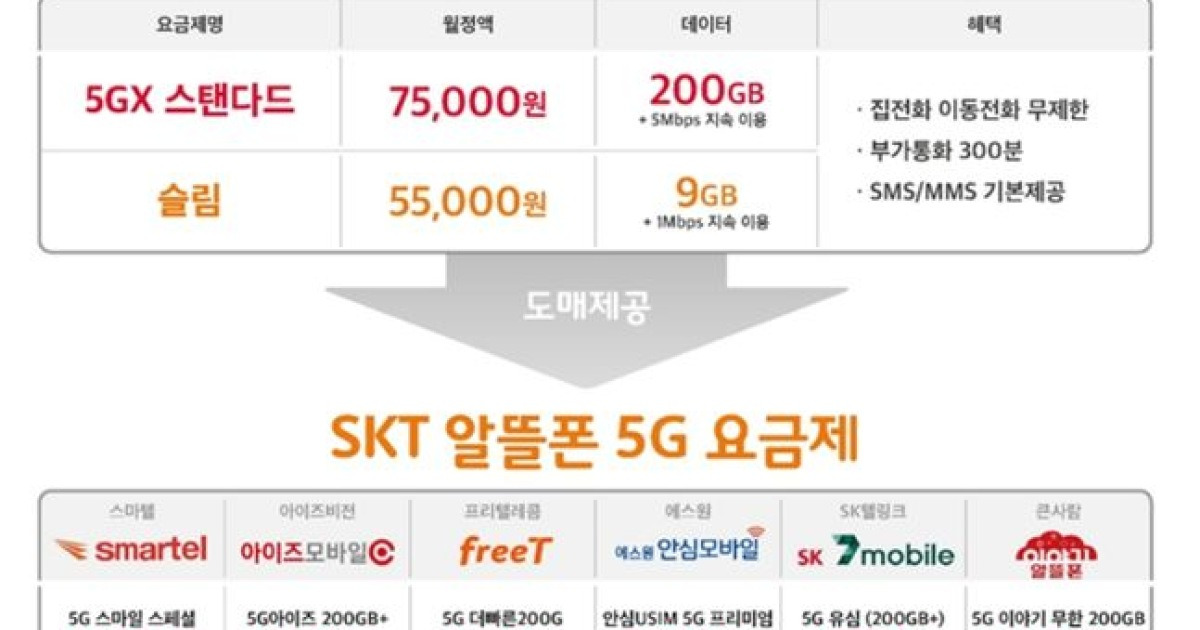 SKT, 알뜰폰에 5G망 개방..월 3만원대 요금제 출시