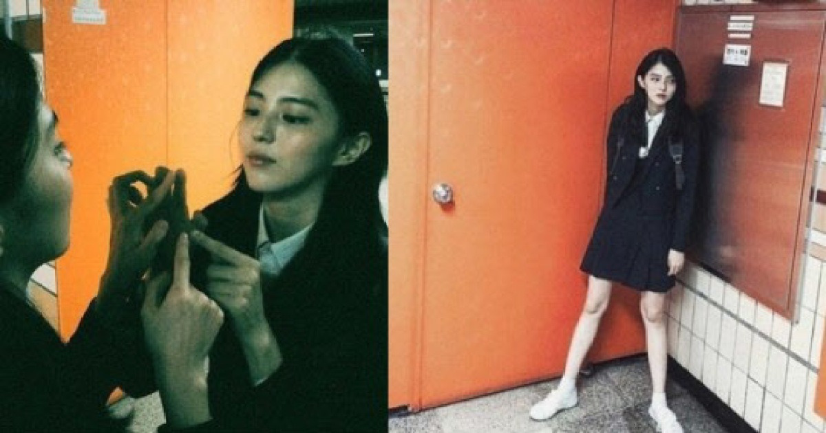 한소희 김태희 고교 후배 타투→교복 사진 화제