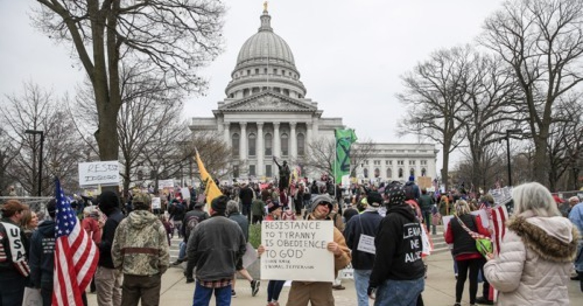 USA REOPEN WISCONSIN RALLY PANDEMIC CORONAVIRUS COVID19