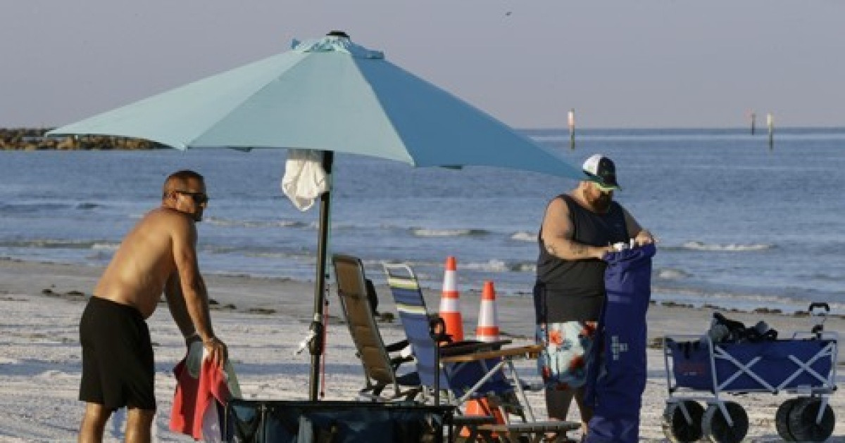 Virus Outbreak Florida Beaches Reopens