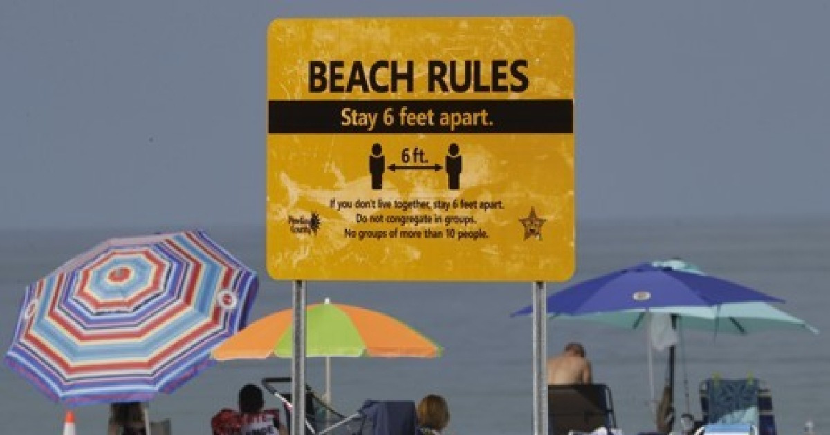 Virus Outbreak Florida Beaches Reopen