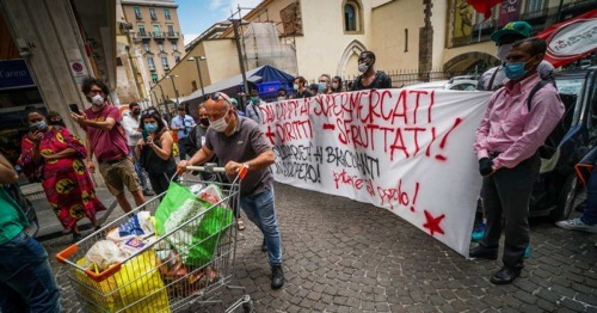 ITALY PROTEST PANDEMIC CORONAVIRUS COVID19