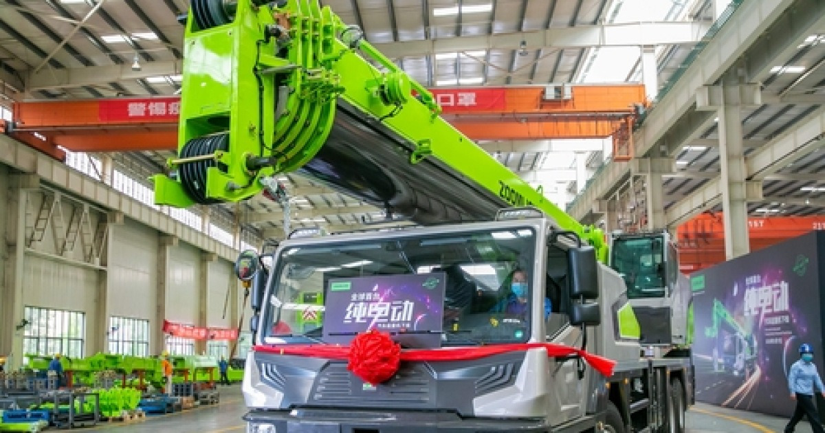 [PRNewswire] Zoomlion Produces the World's First Pure Electric Truck Crane,