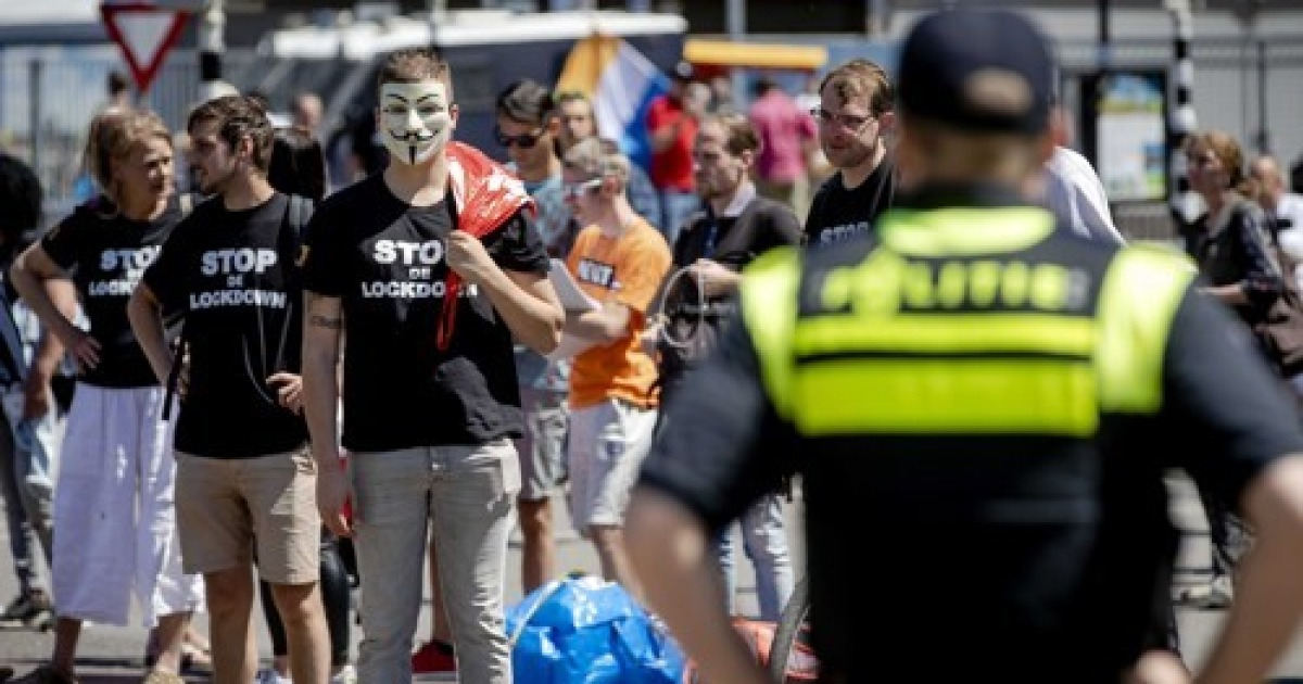 NETHERLANDS PROTEST LOCKDOWN CORONAVIRUS