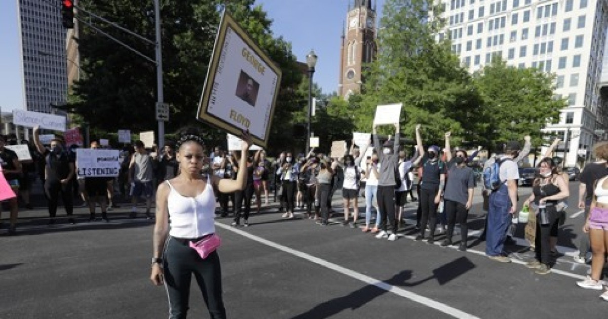 Americas Protest Face in the Crowd