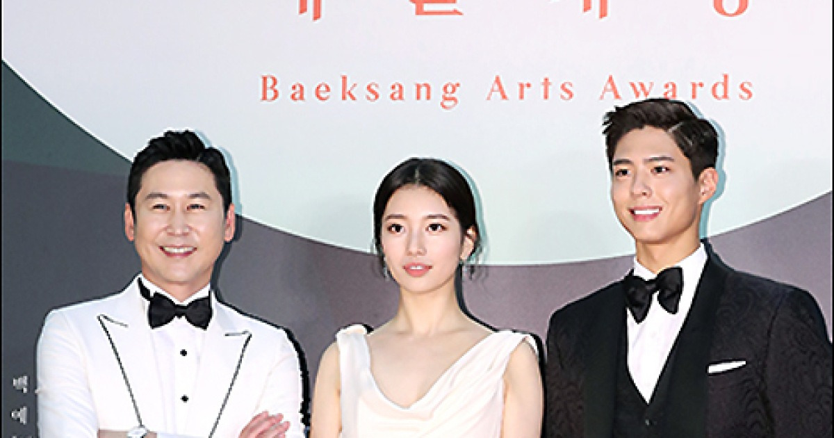 [MD포토] 신동엽-수지-박보검, '완벽한 3MC'