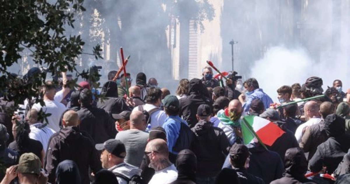 Italy Right Wing Protest