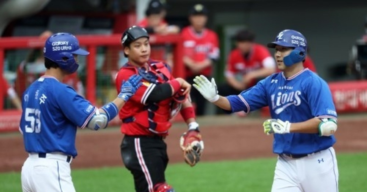 '최영진 4타점' 삼성, KIA 양현종 난타하며 3연패 탈출..KBO 최초 팀 통산 2600승 달성