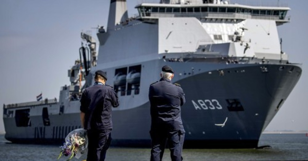 NETHERLANDS NAVY SHIP RETURNS FROM CARIBBEAN