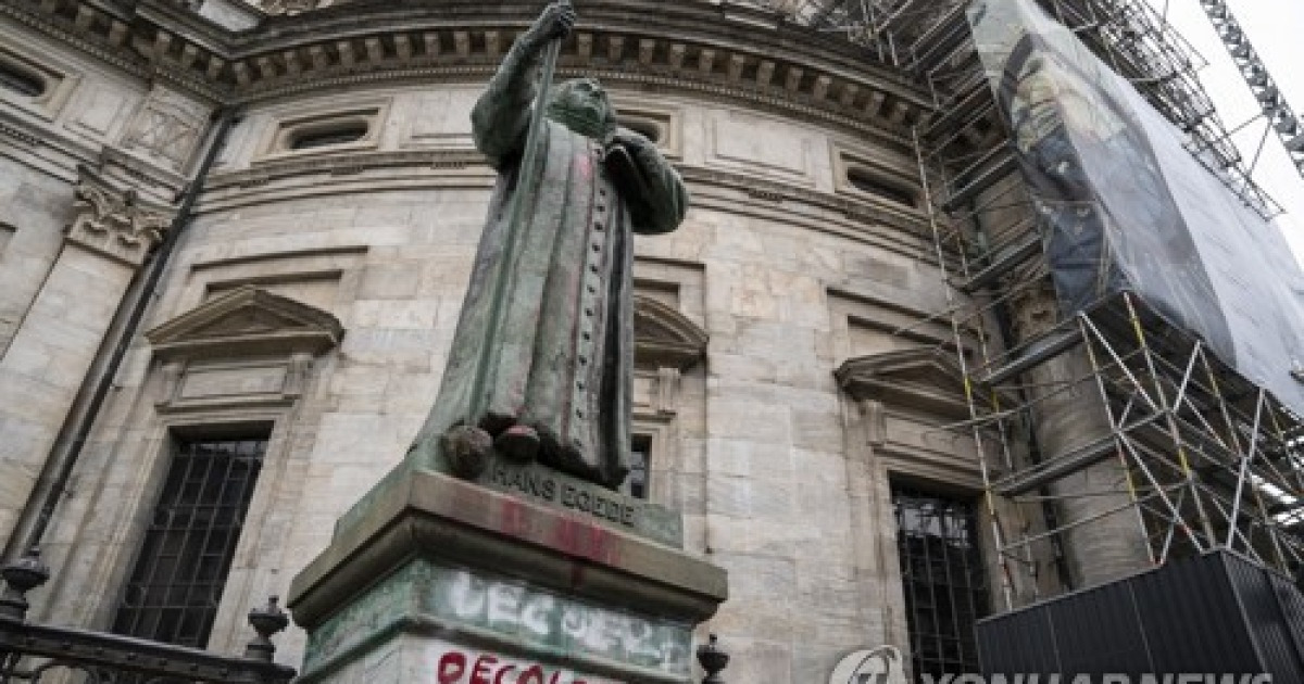 DENMARK STATUE VANDALIZED