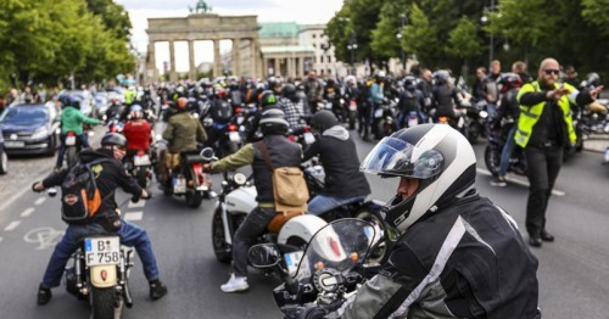 GERMANY PROTESTS BIKERS