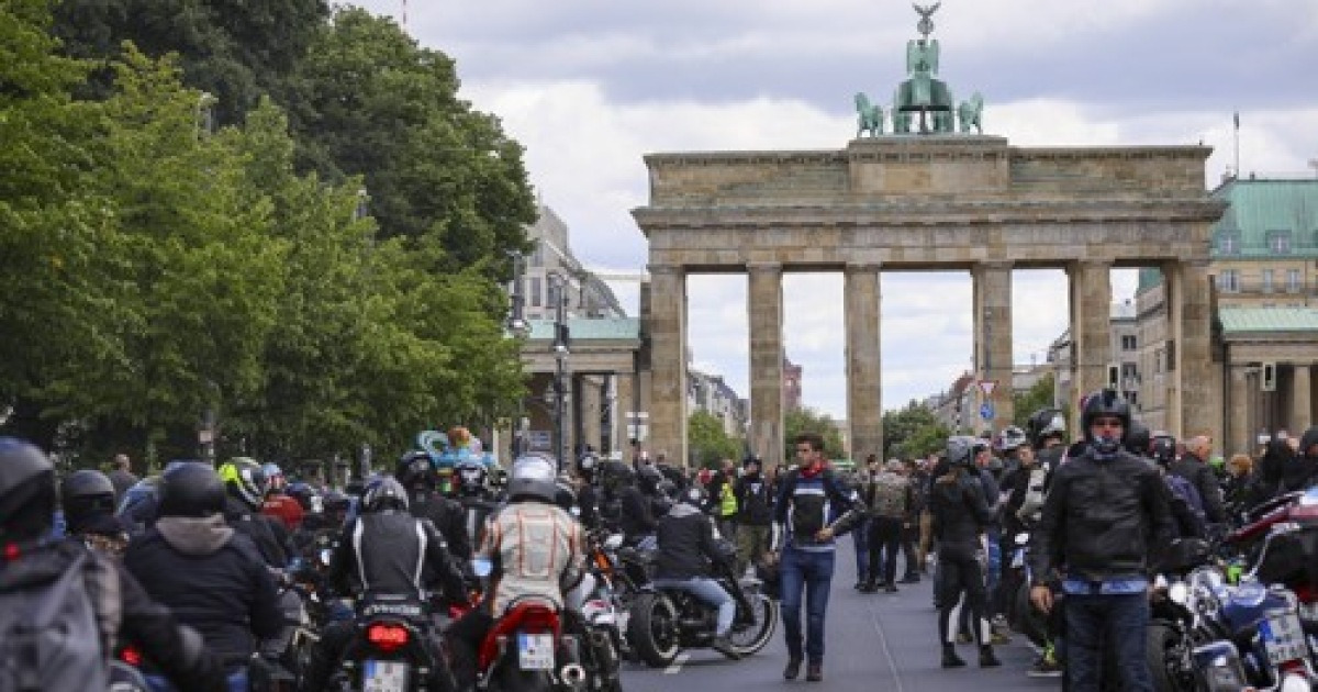 GERMANY PROTESTS BIKERS