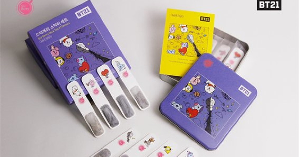 "BT21 Stir Berry Stick TEA" 라인프렌즈 스마트 스토어 공식 판매