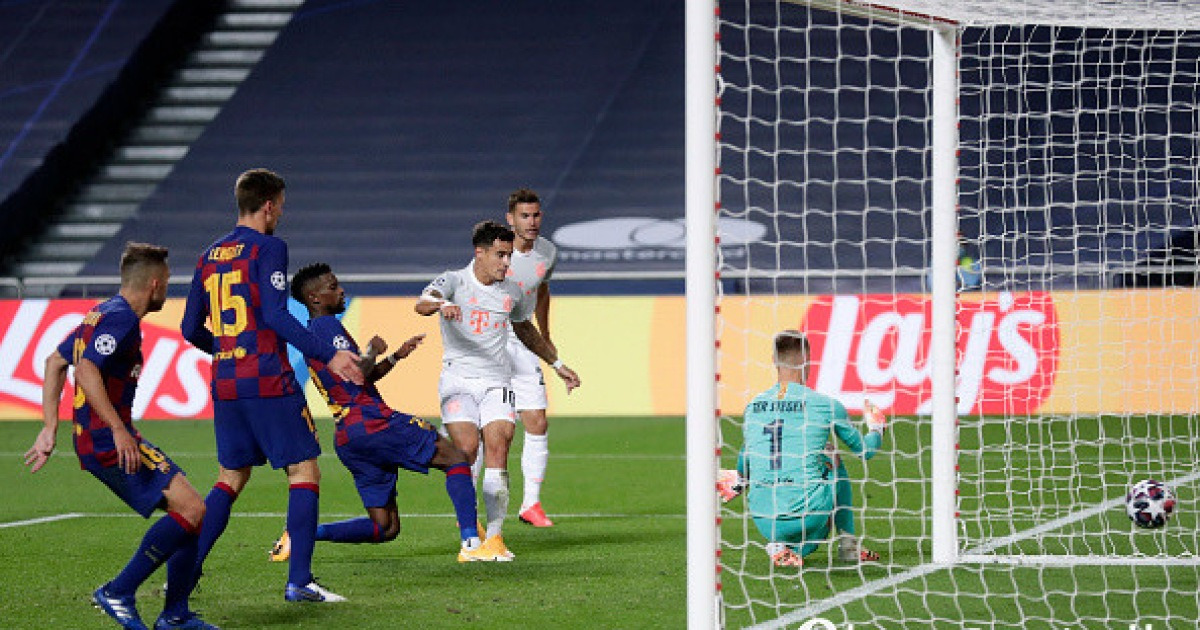 [UCL STAR] '방출대상' 쿠티뉴, 15분 출전에 2골 1도움..바르사에 비수