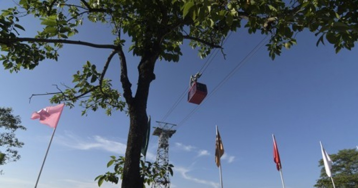INDIA TRANSPORT RIVER CROSSING ROPEWAY