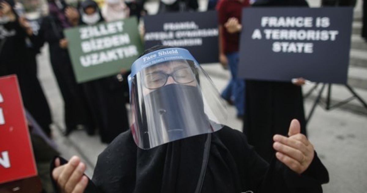 Turkey France Charlie Hebdo Protest