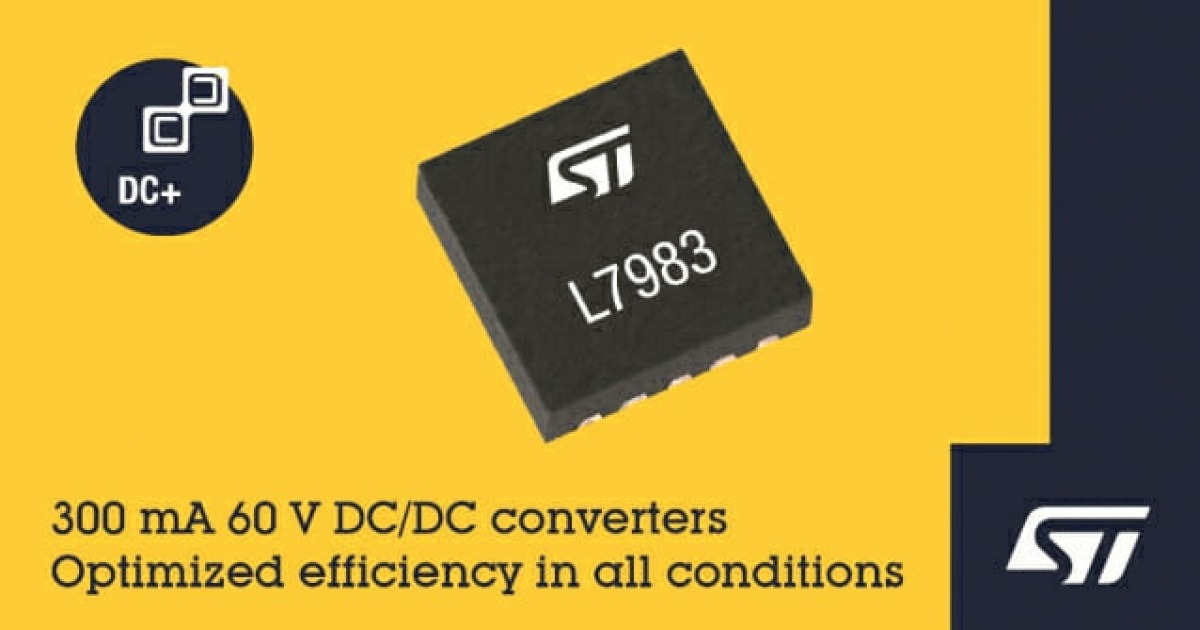 ST, 고효율 DC/DC 벅 컨버터 'L7983' 출시