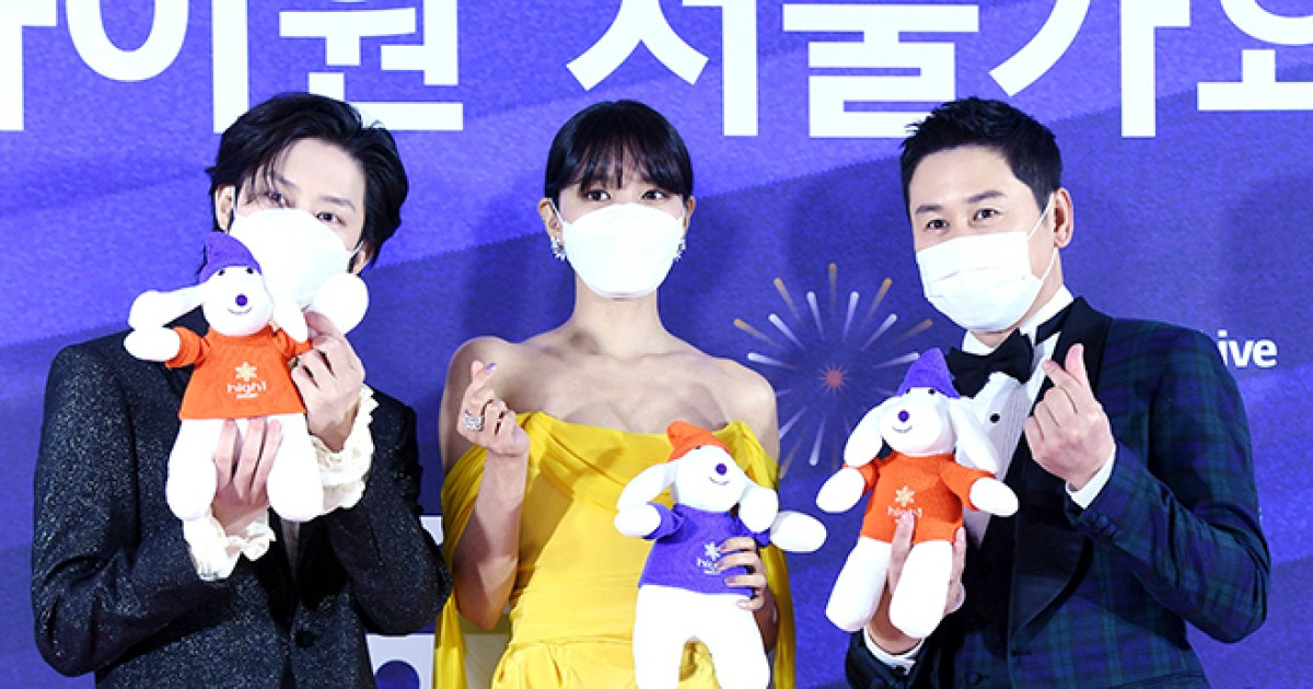 [TD포토] 김희철-수영-신동엽 '서울가요대상 3MC'