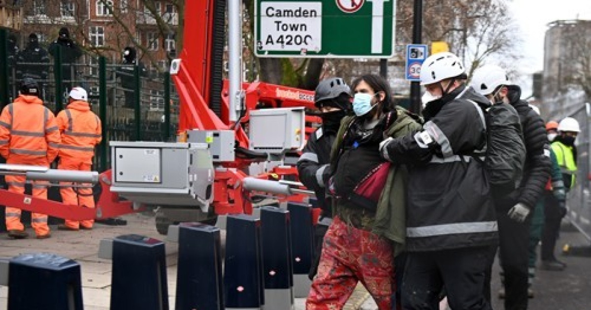 BRITAIN HS2 REBELLION PROTEST