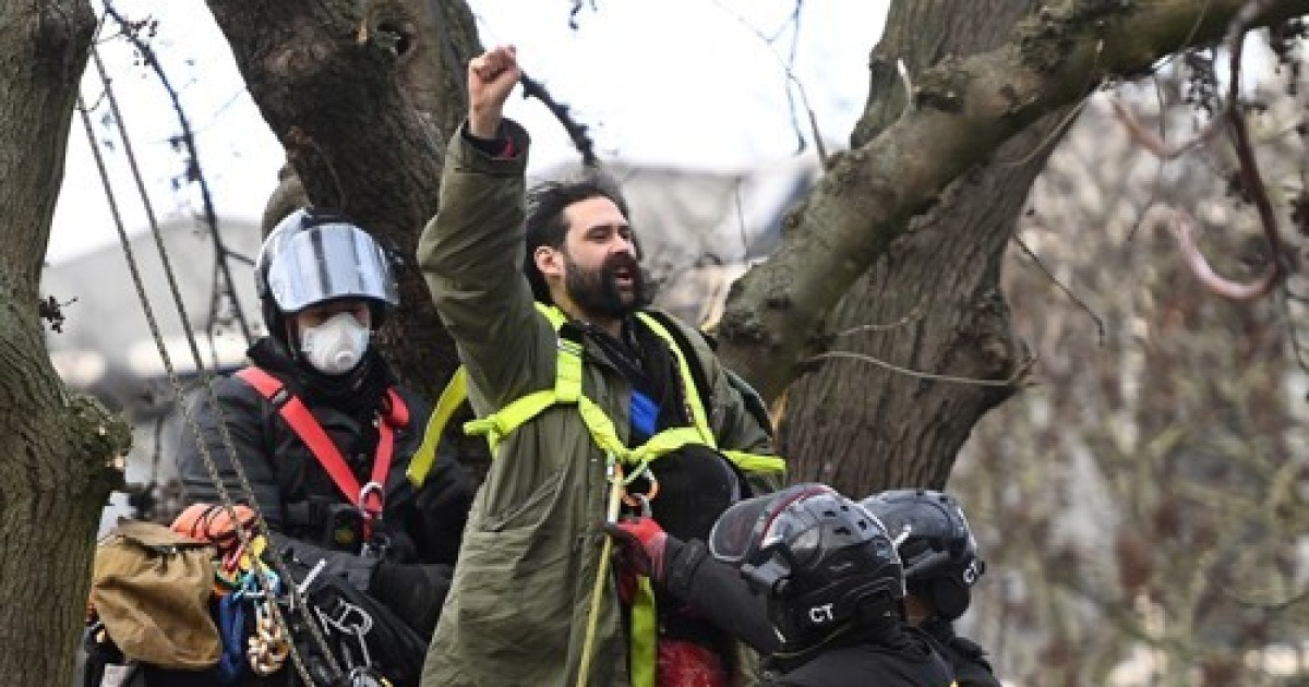 BRITAIN HS2 REBELLION PROTEST