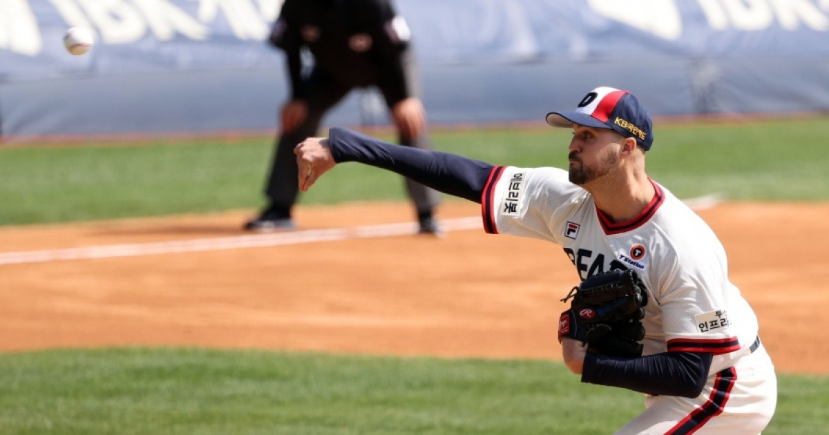'리그 데뷔전' 로켓, KIA전 5⅔이닝 2K 1실점.. 최고 151km