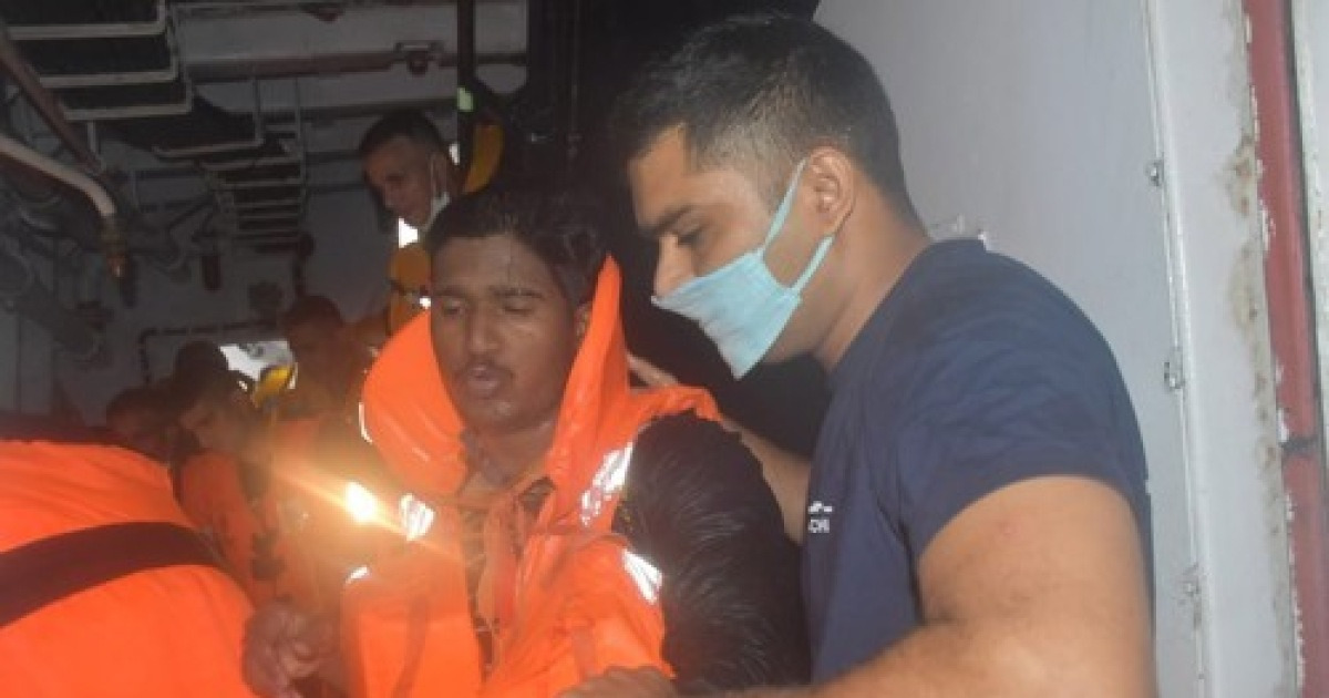 INDIA INDIAN NAVY RESCUE OPERATION BARGES