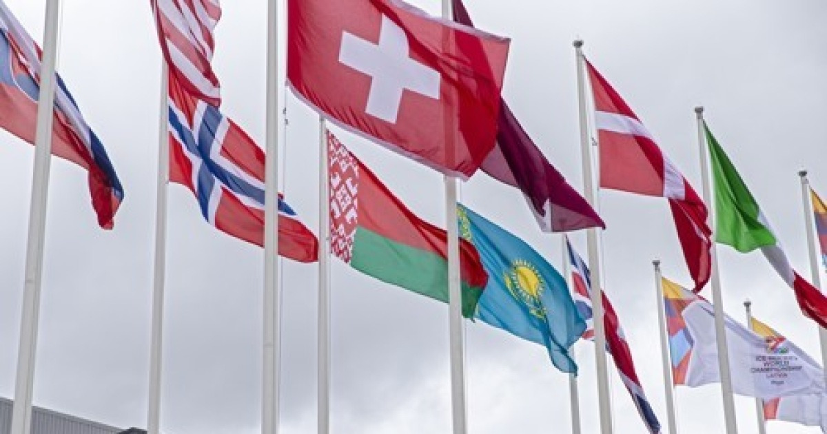 LATVIA ICE HOCKEY IIHF WC 2021 FLAGS