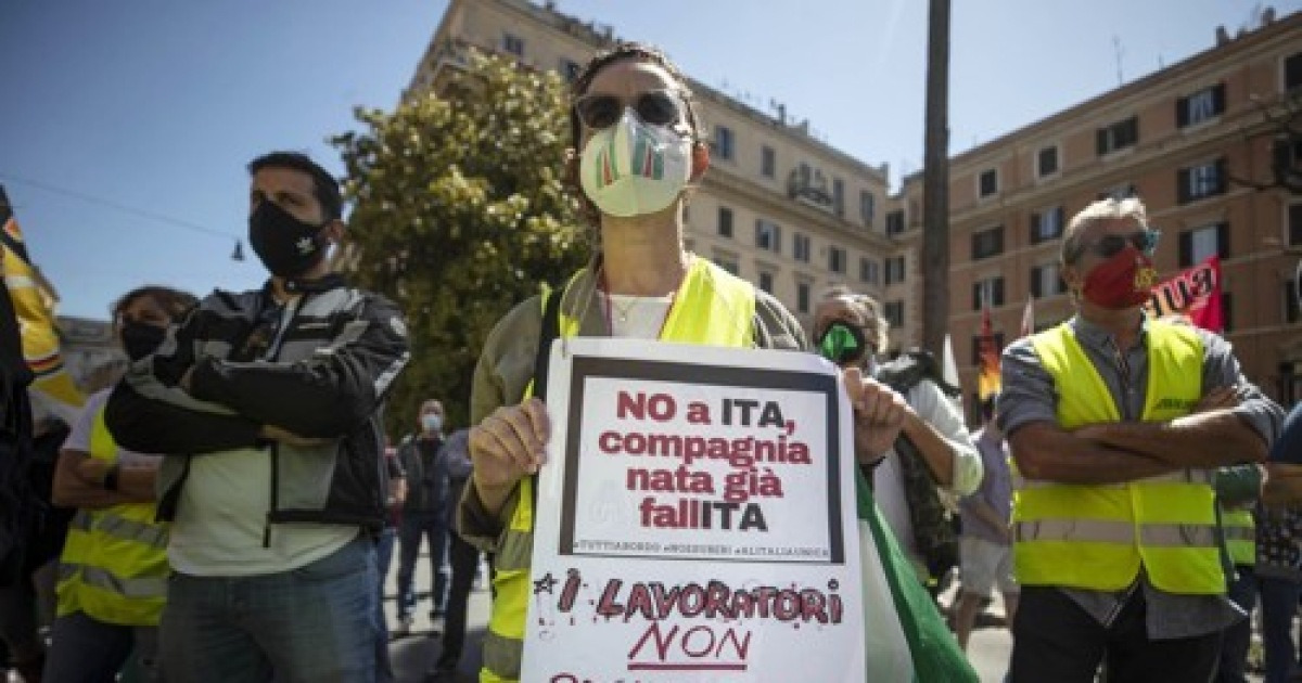 ITALY ALITALIA PROTEST