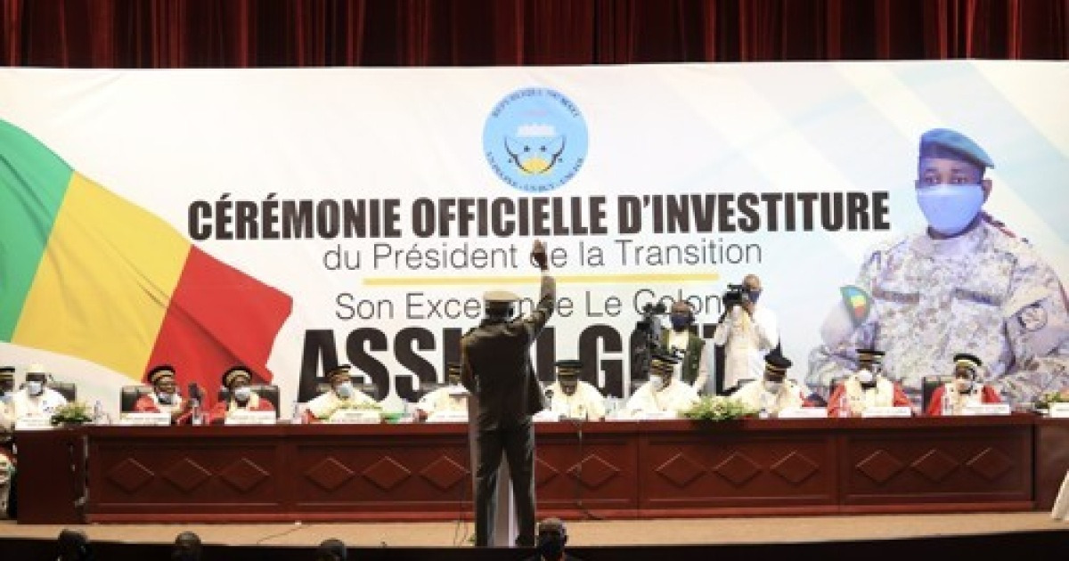 MALI GOVERNMENT TRANSITIONAL PRESIDENT SWORN IN