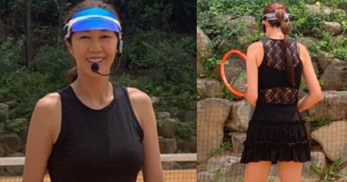 '175cm·53kg' 전미라, 시스루 테니스룩으로 드러난 '8등신 몸매'..모델 포스