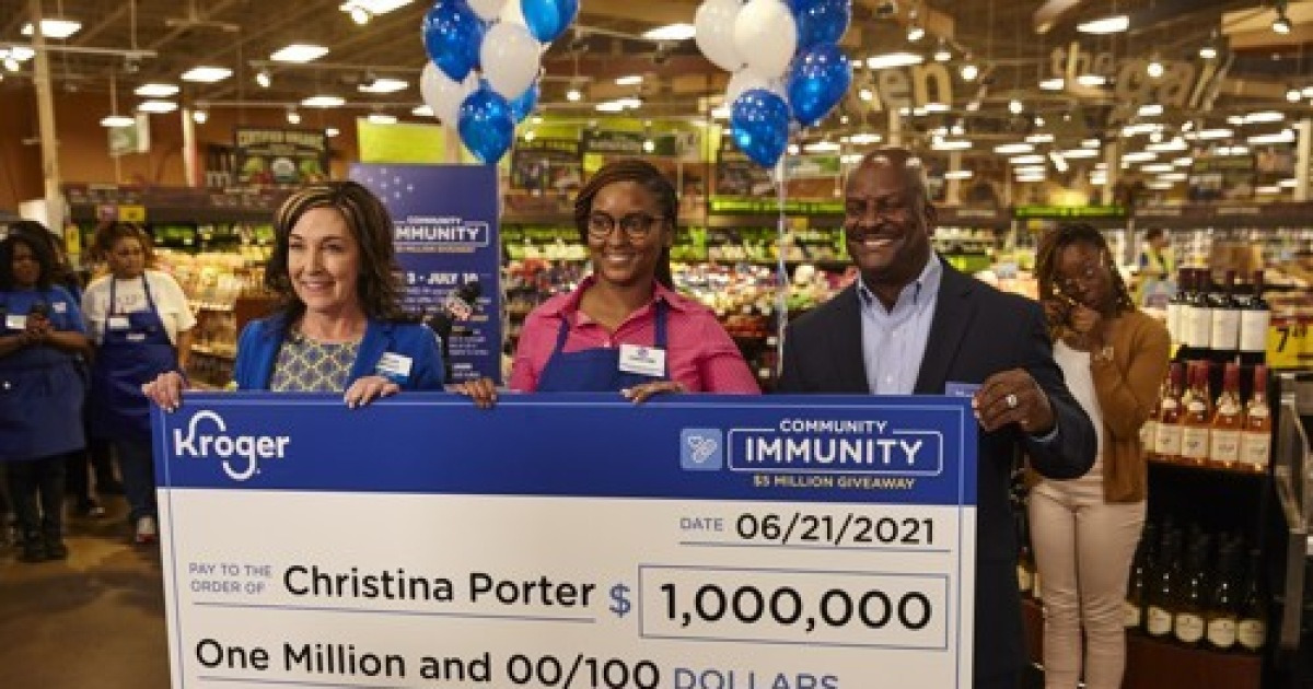 Kroger Community Immunity Giveaway $1 Million Winner