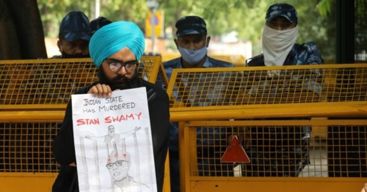 INDIA FATHER STAN SWAMY SOLIDARITY PROTEST