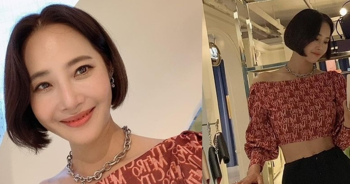 46살 강경헌, 167cm-49kg은 오프숄더도 굴욕 無 '11자 복근까지'