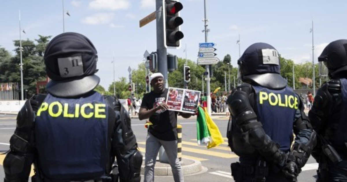 SWITZERLAND CAMEROON PRESIDENT PROTEST
